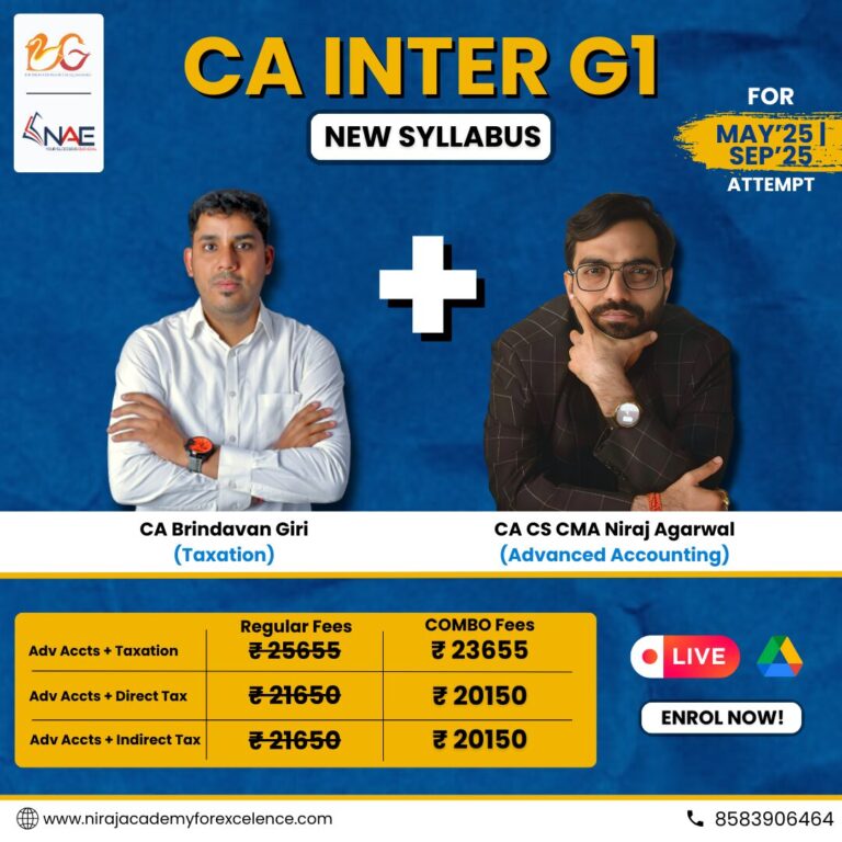 Best CA Coaching Classes - Niraj Academy For Excellence